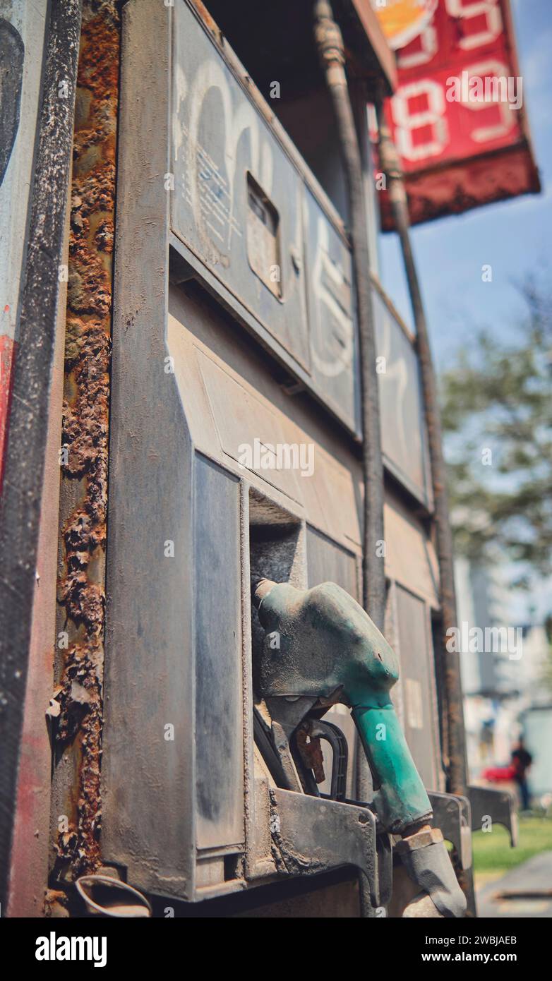 Fossil fuel station, gasoline, obsolete due to new advances in cars ...