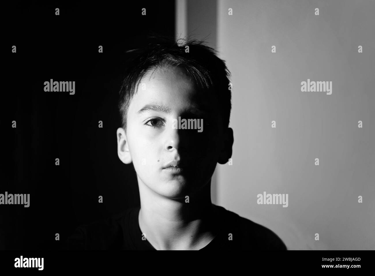 Black And White Portrait Shadow