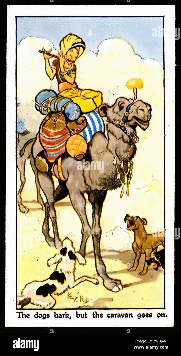 The Dogs Bark, But the Caravan Goes On - Vintage Cigarette Card ...