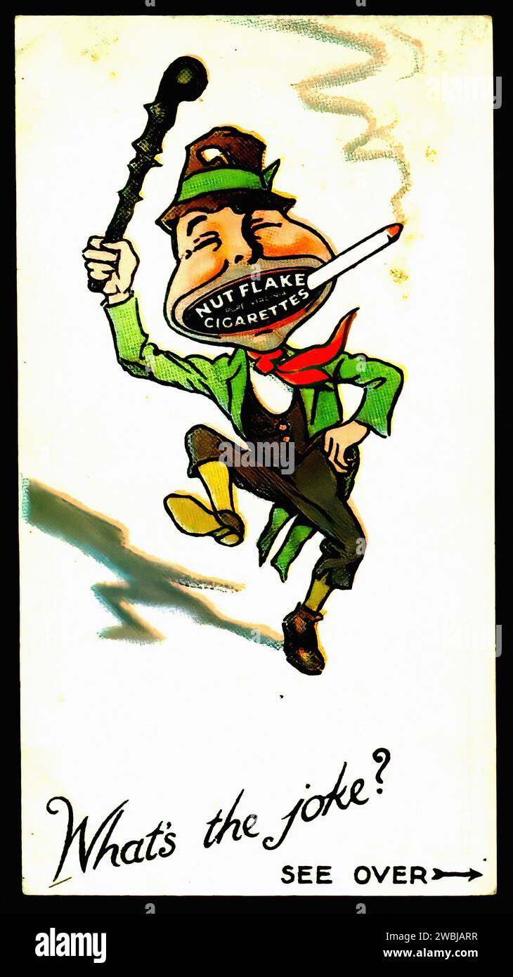 The Irishman - Vintage Cigarette Card Illustration Stock Photo - Alamy