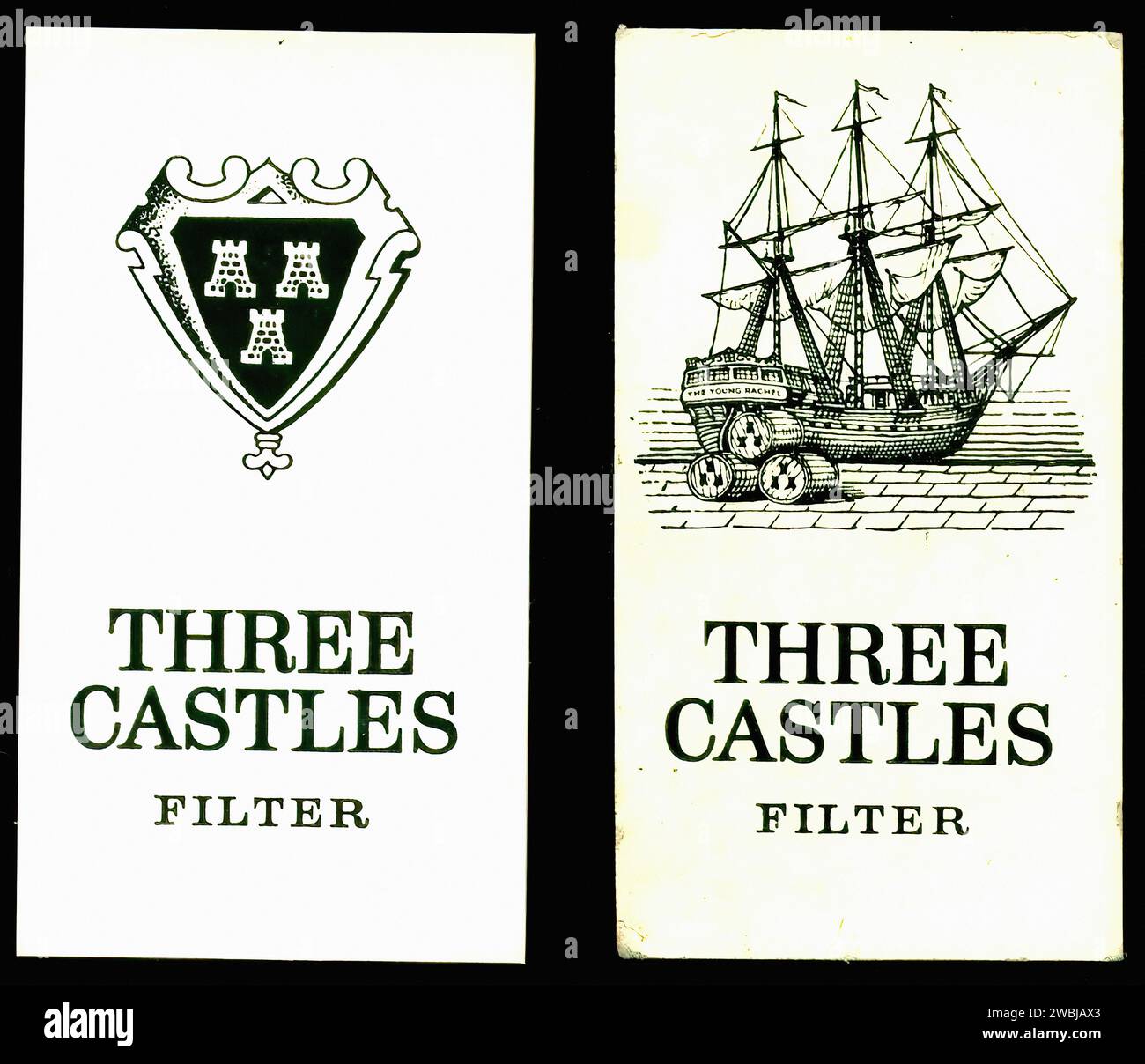 Three Castles line drawings - Vintage Cigarette Cards Illustration ...