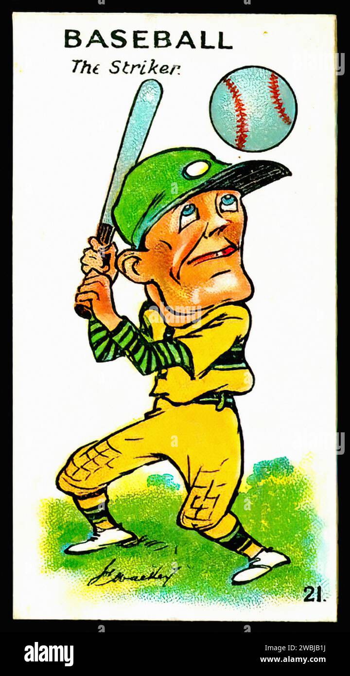 Vintage Cigarette Card Game The Striker Illustration Stock Photo - Alamy