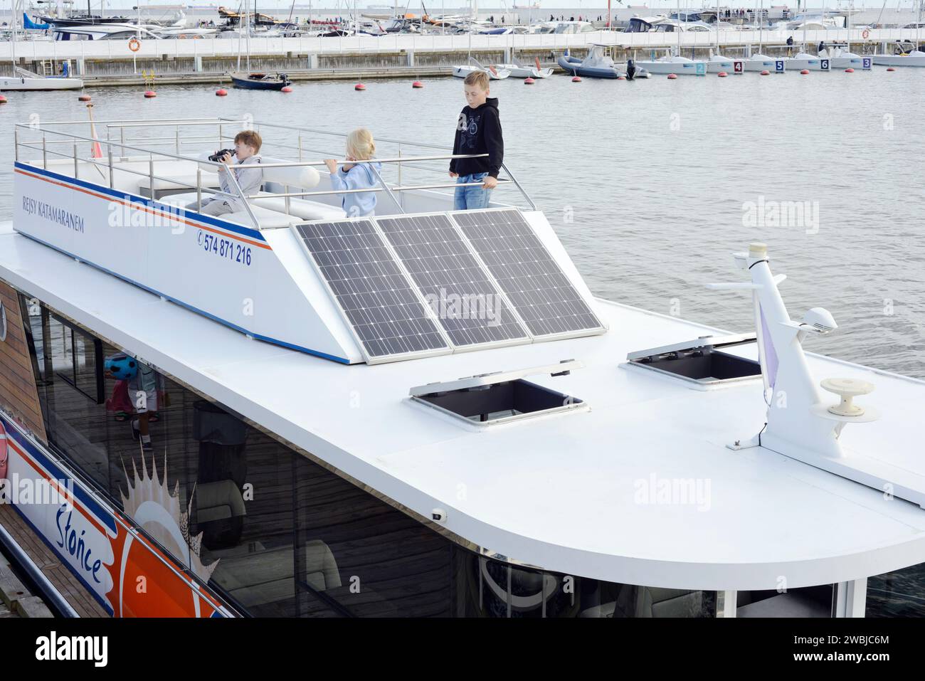 Solar panels motorboat hi-res stock photography and images - Alamy