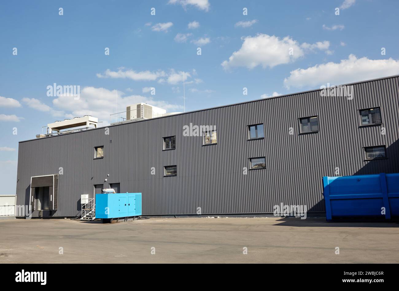 Loading ramps of a warehouse. Corrugated Steel Warehouse Industrial ...