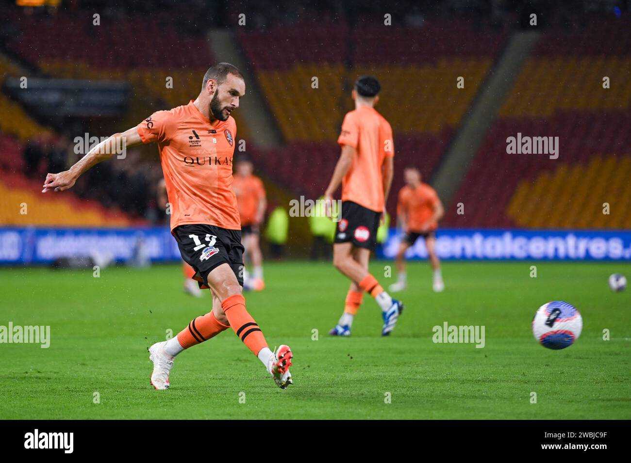 Jack Hingert warming up at round 6 of the A-League mens football ...