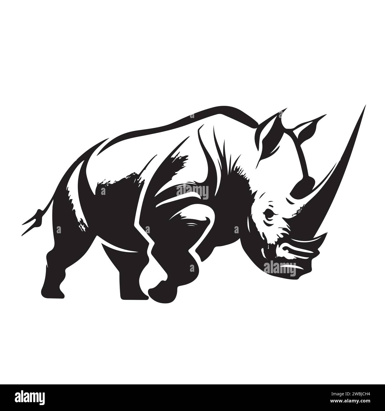 Rhinoceros logo template hi-res stock photography and images - Alamy