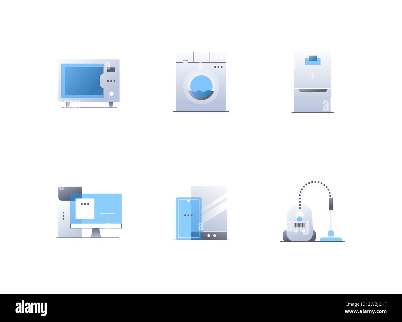 White kitchen appliances in Stock Vector Images - Alamy