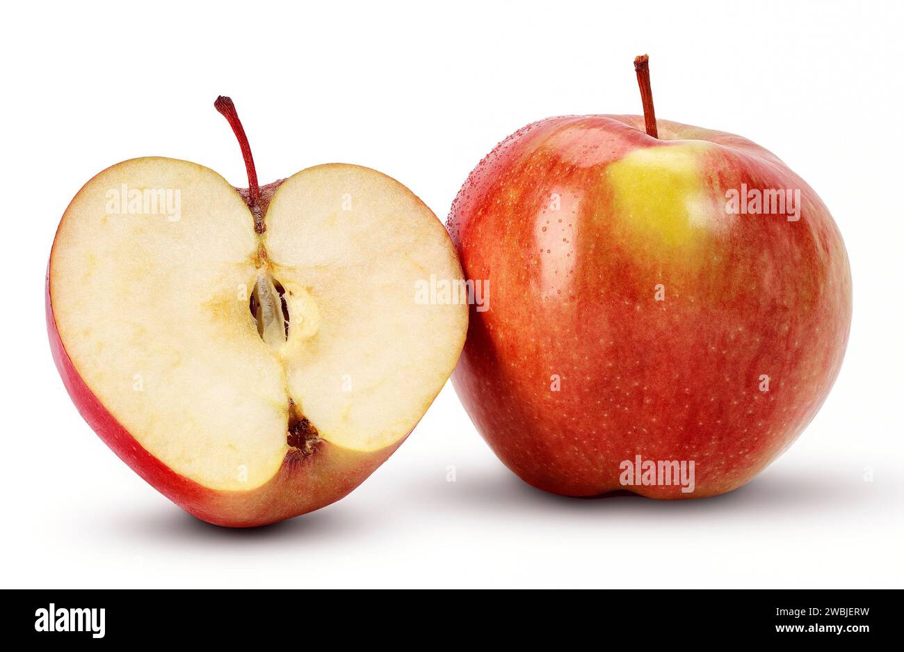Flying apple sliced red apple hi-res stock photography and images - Alamy