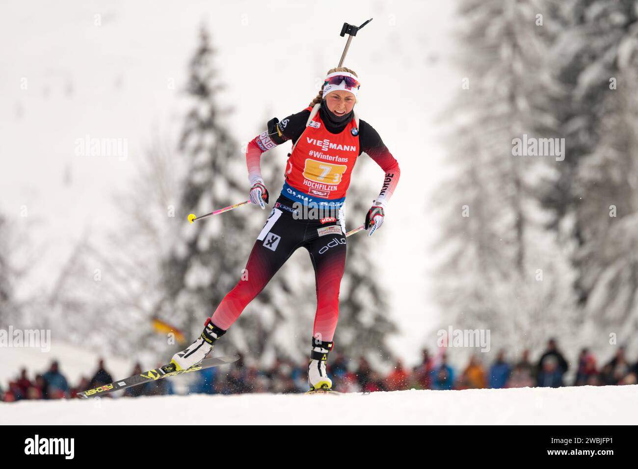 TANDREVOLD Ingrid Landmark NOR Biathlon Welt Cup 4 x 6 KM Staffel der ...