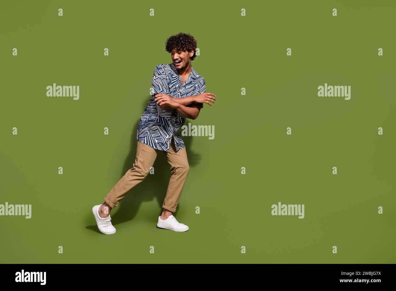 Full body size photo of young arabian man chilling dynamic moves ...