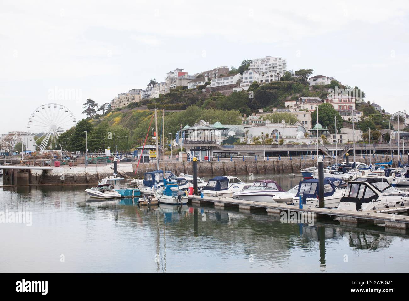 Views over the harbour at Torquay, Torbay in Devon in the United ...