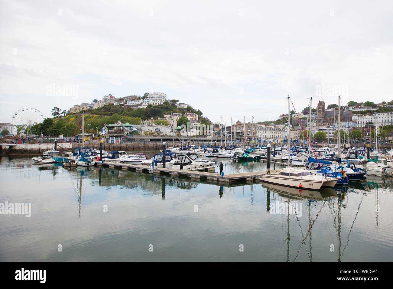 Views over the harbour at Torquay, Torbay in Devon in the United ...