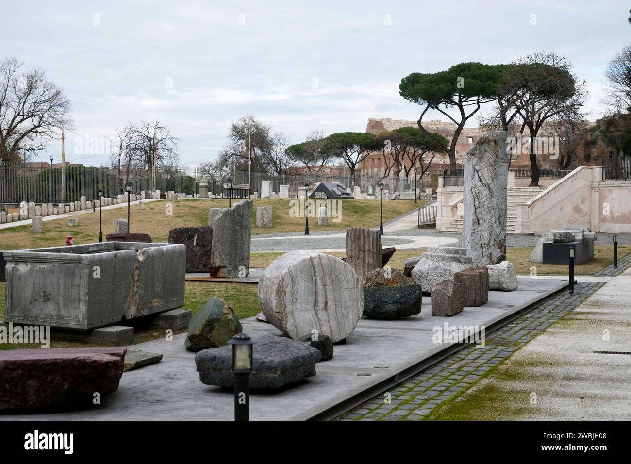 Archeological findings of the Roman Empire are displayed in the Park of ...
