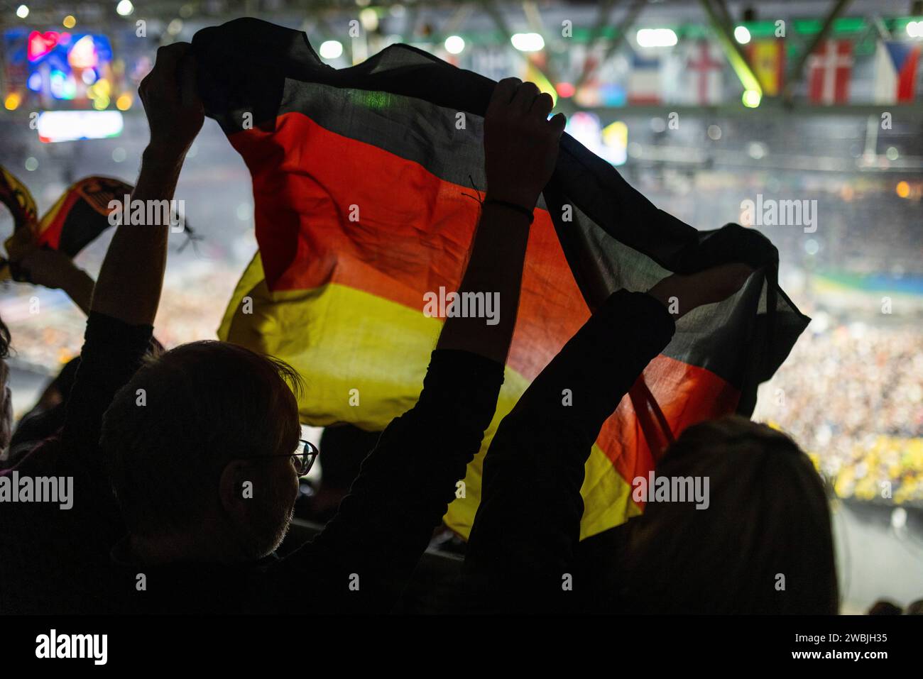 Duesseldorf, Germany. 10th Jan 2024. Fans set a spectator record during ...