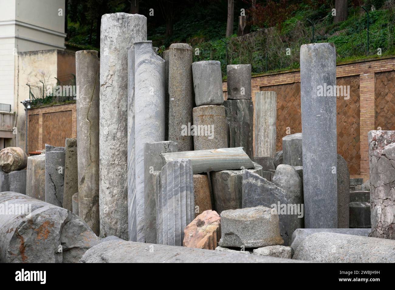 Archeological findings of the Roman Empire are displayed in the Park of ...
