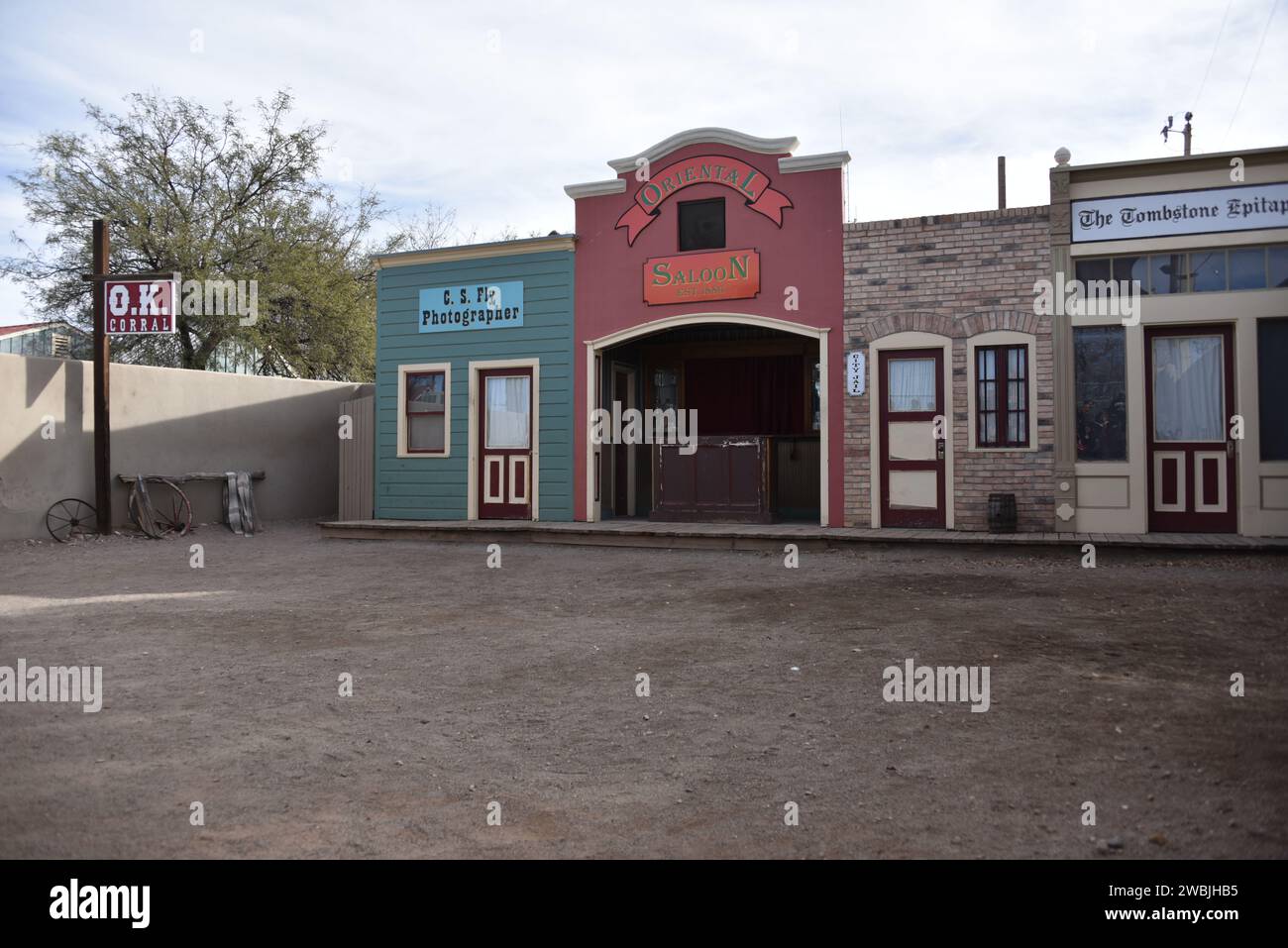 Tombstone, AZ. USA. 12/30/2023. Tombstone Arizona territory at 3:00 p.m ...