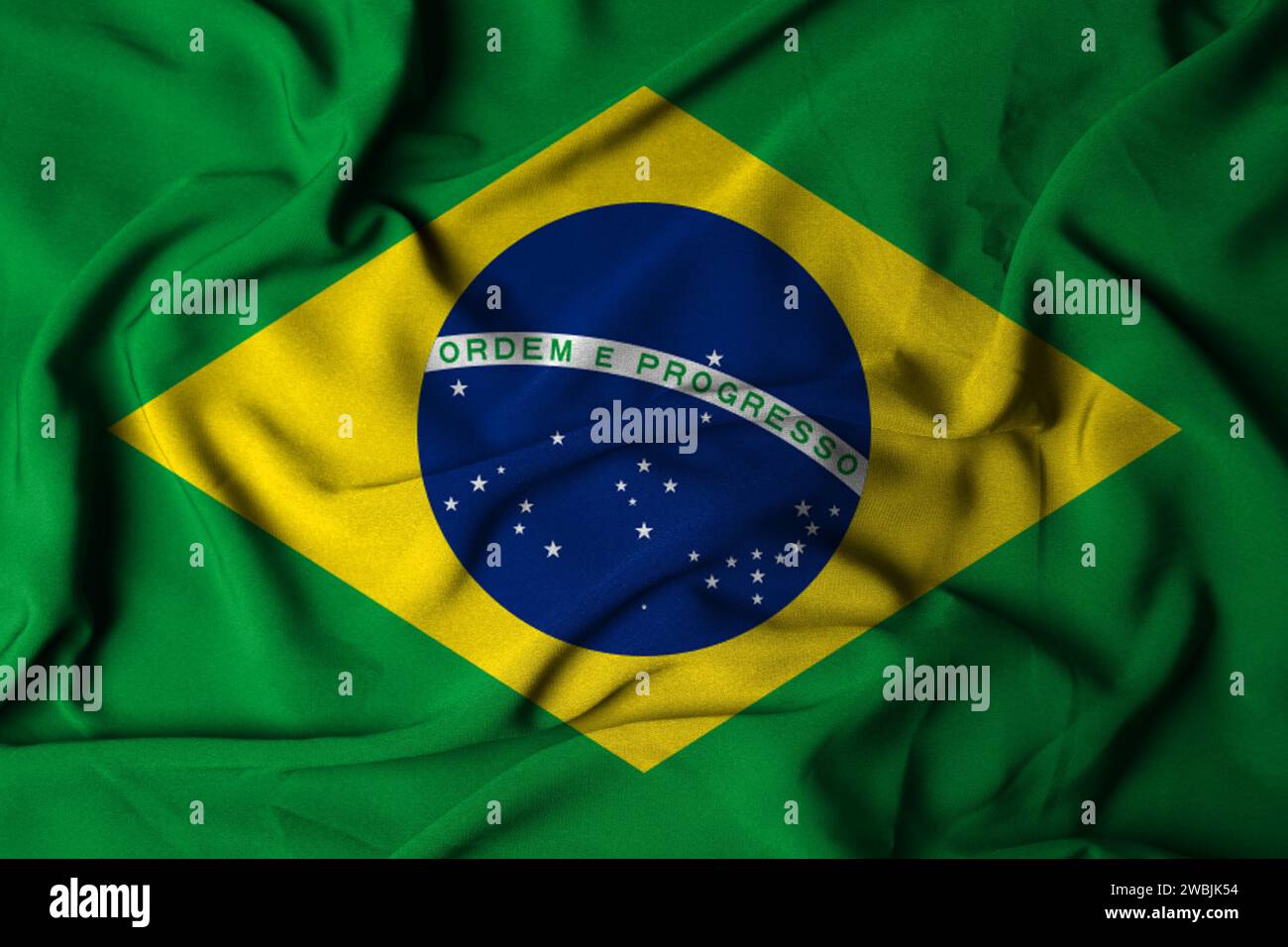 Brasil flag wavy fabric hi-res stock photography and images - Alamy