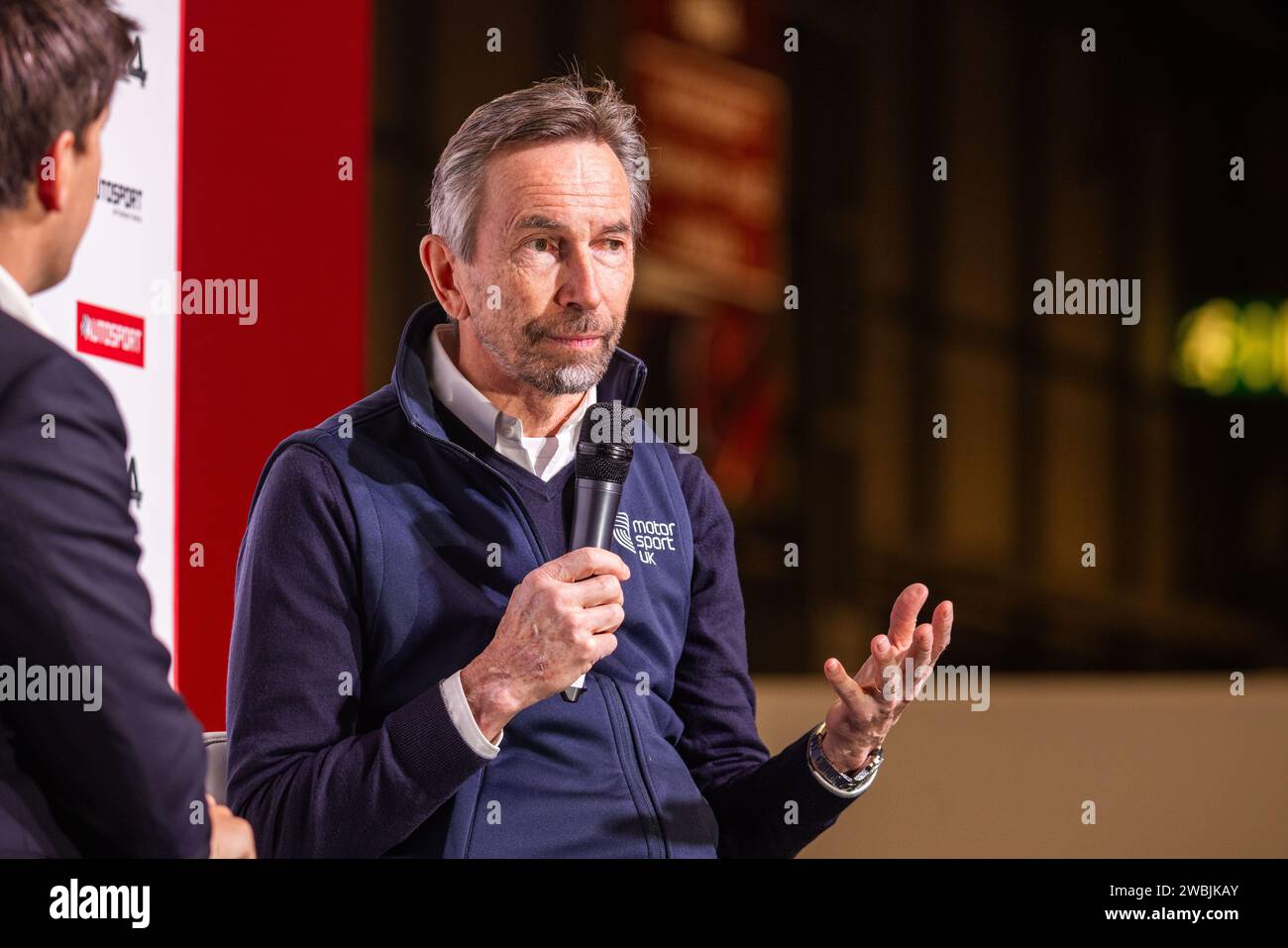 Birmingham, UK. 11 JAN, 2024. Hugh Chambers - CEO, Motorsport UK speaks ...