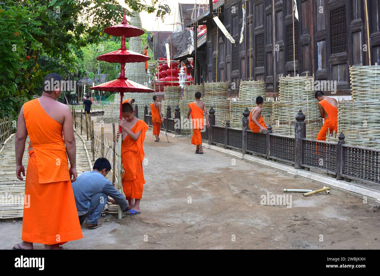 Chiang Mai, Wat Phan Tao (14th century). Thailand Stock Photo - Alamy