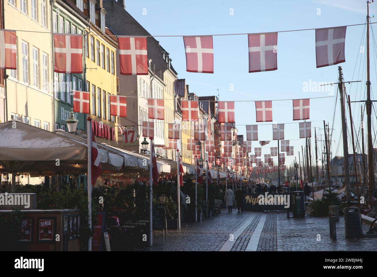 Kopenhagen, Denmark. 11th Jan, 2024. Nyhavn, one of the biggest sights ...
