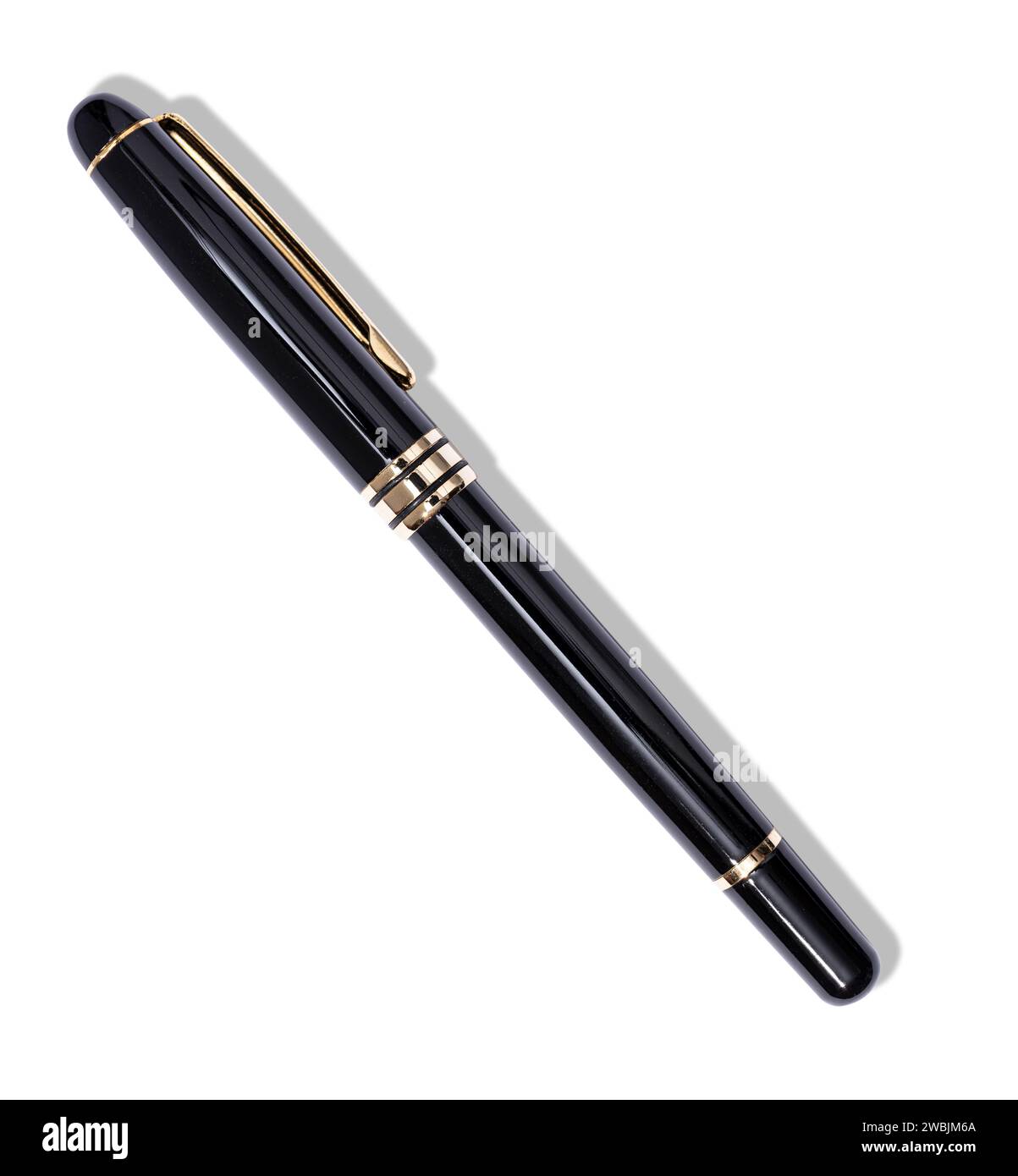 Black Elegant pen isolated on white background Stock Photo - Alamy