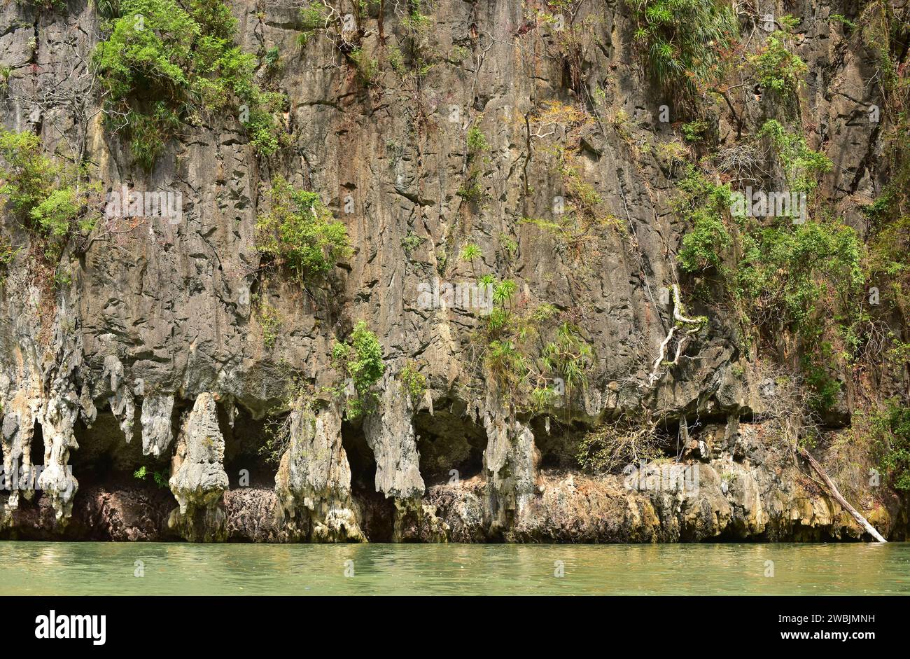 Koh Hong Island with limestone cliff (karst). Krabi, Andaman Sea ...