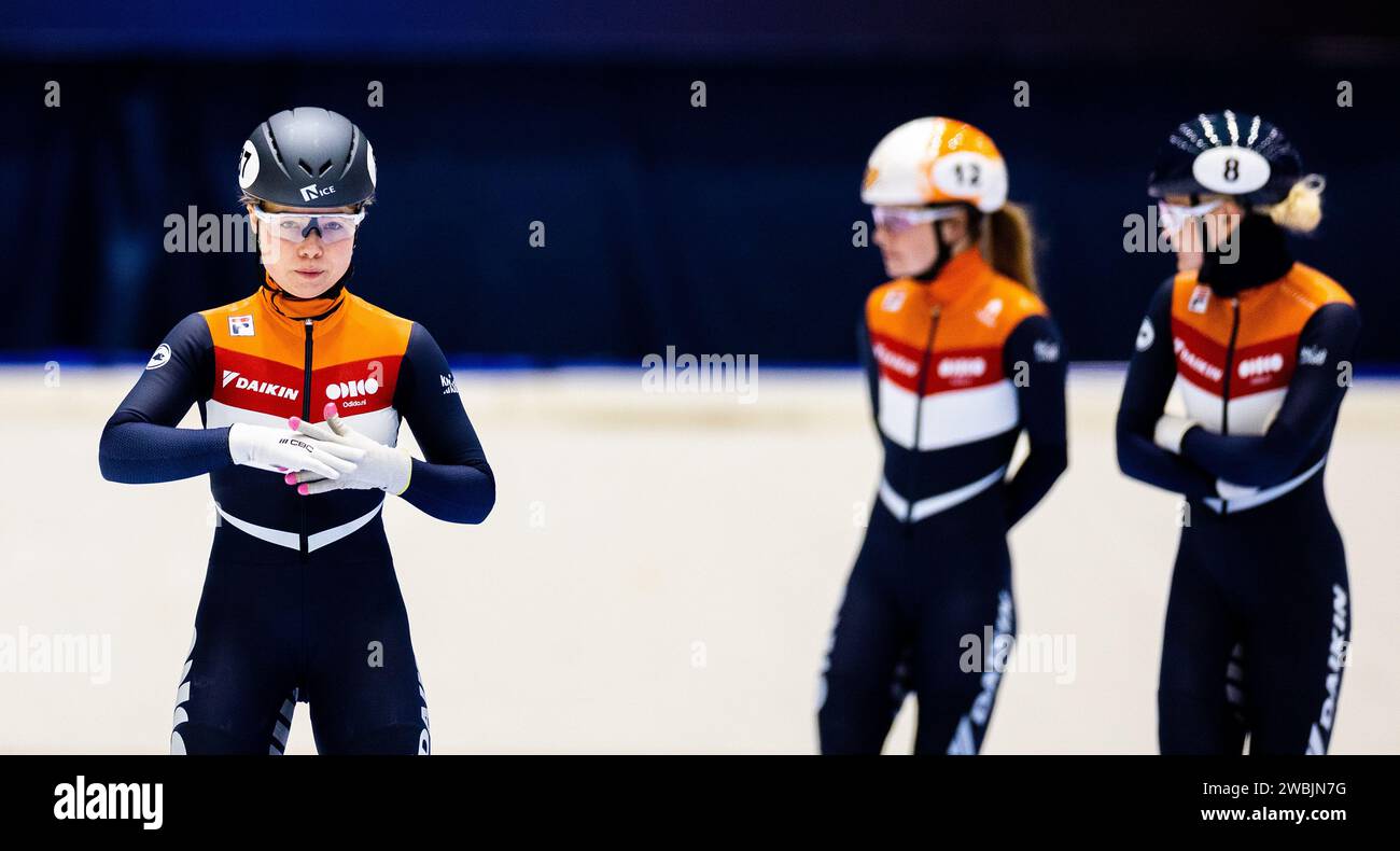 GDANSK - Short tracker Diede van Oorschot during training in the run-up ...
