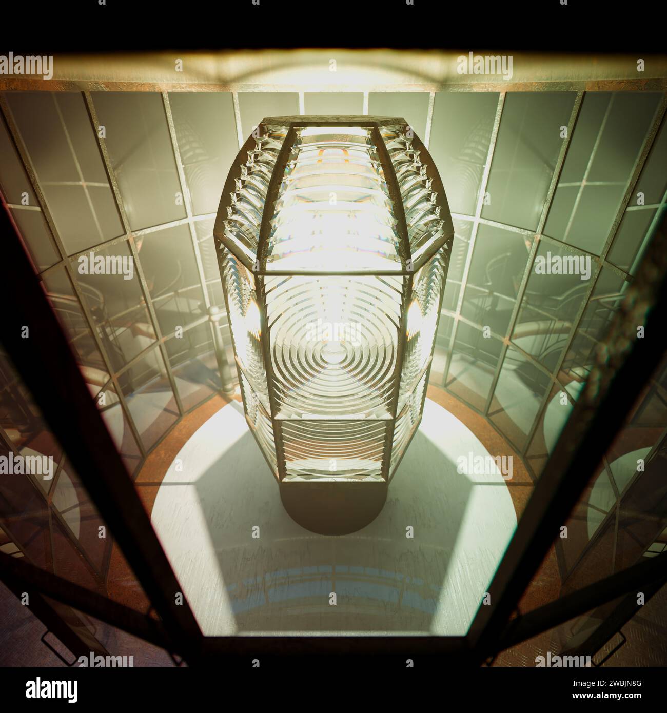 A magical moment captured as golden rays of sunlight pour through an ...