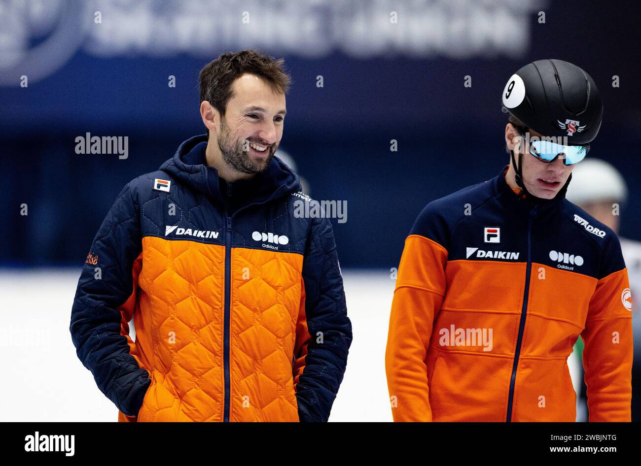 GDANSK - Short tracker Jens van 't Wout with coach Niels Kerstholt ...