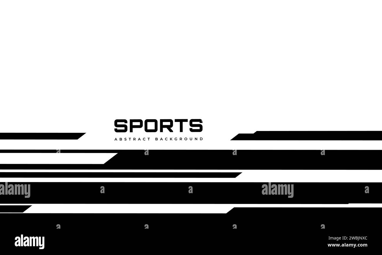 White modern sports background design with horizontal black lines ...