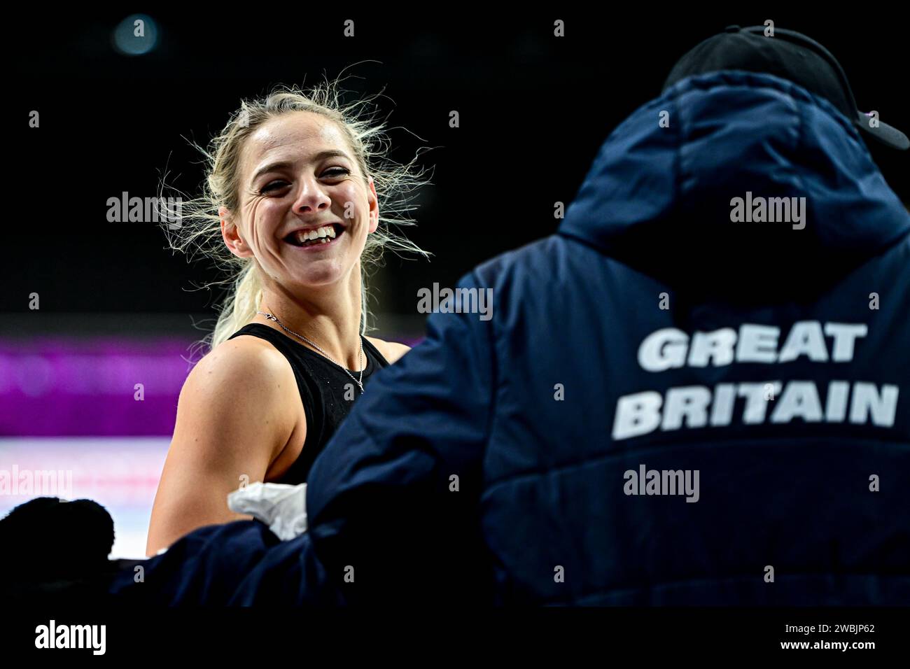 Lydia SMART & Harry MATTICK (GBR), during Pairs Practice, at the ISU ...