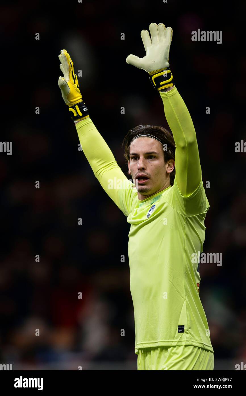 Milan, Italy. 10 January 2024. Marco Carnesecchi of Atalanta BC ...