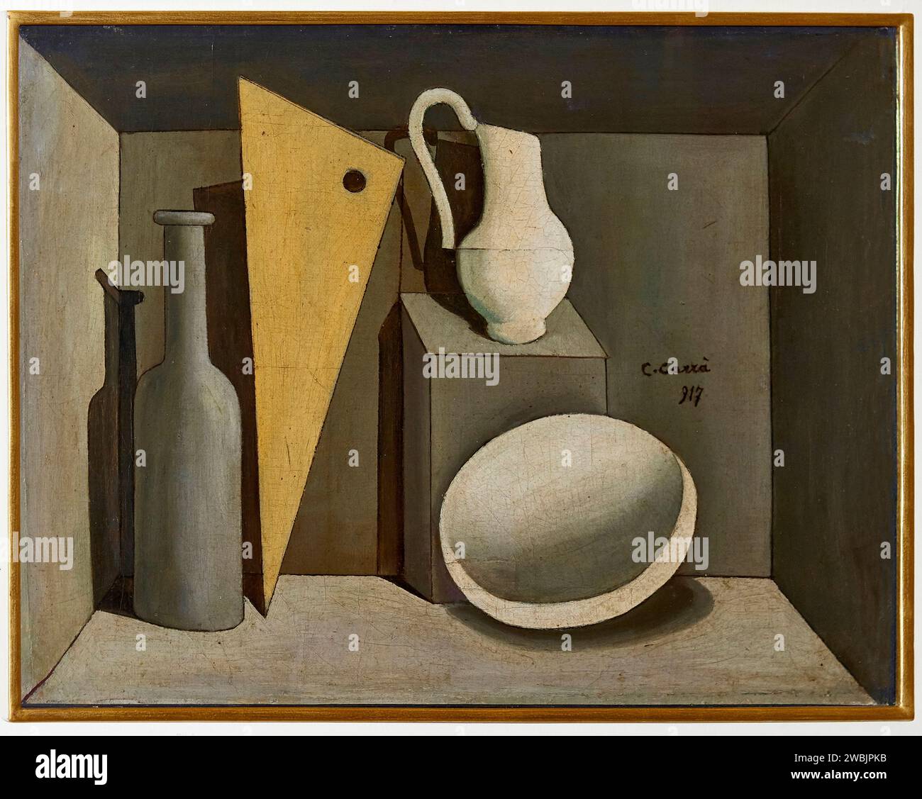 Natura morta - olio su tela - Carlo Carrà - 1917 - Milano, Museo del ...