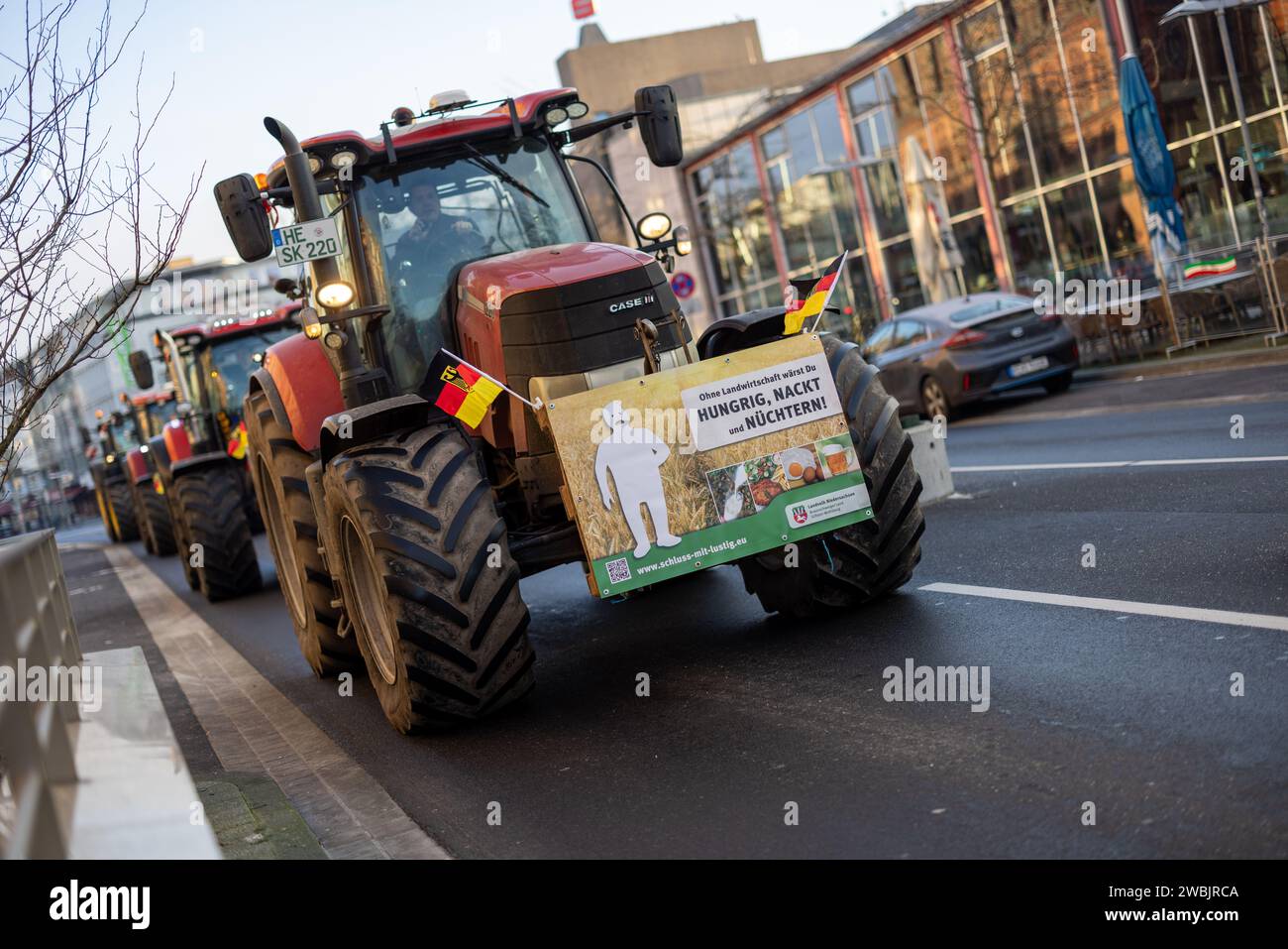 Hannover, Lower Saxony, Germany - 11 January 2024: Farmer protests in ...