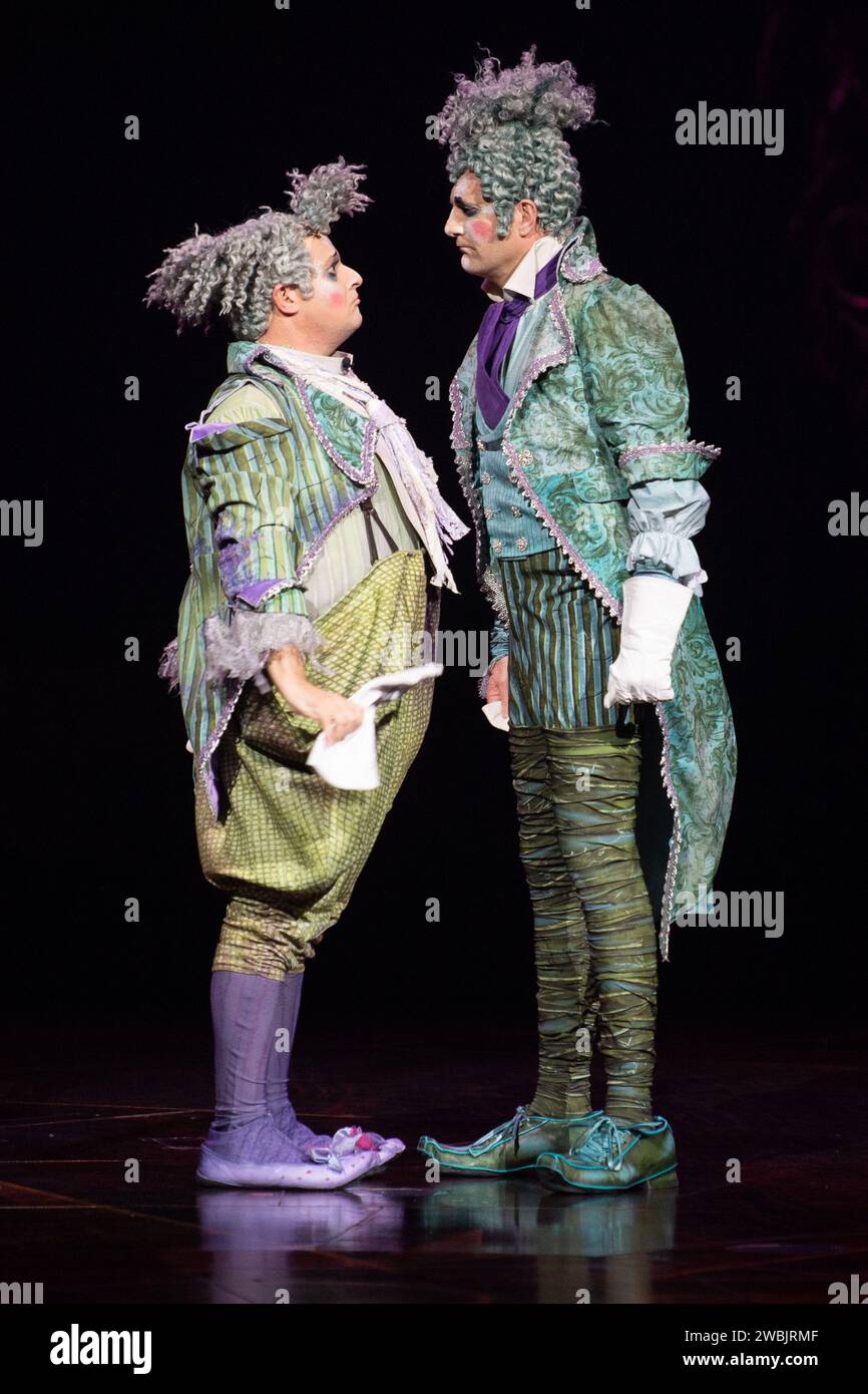 London, UK. 10 Jan, 2024. Pictured: Clowns Pablo Gomis Lopez (L), Pablo ...