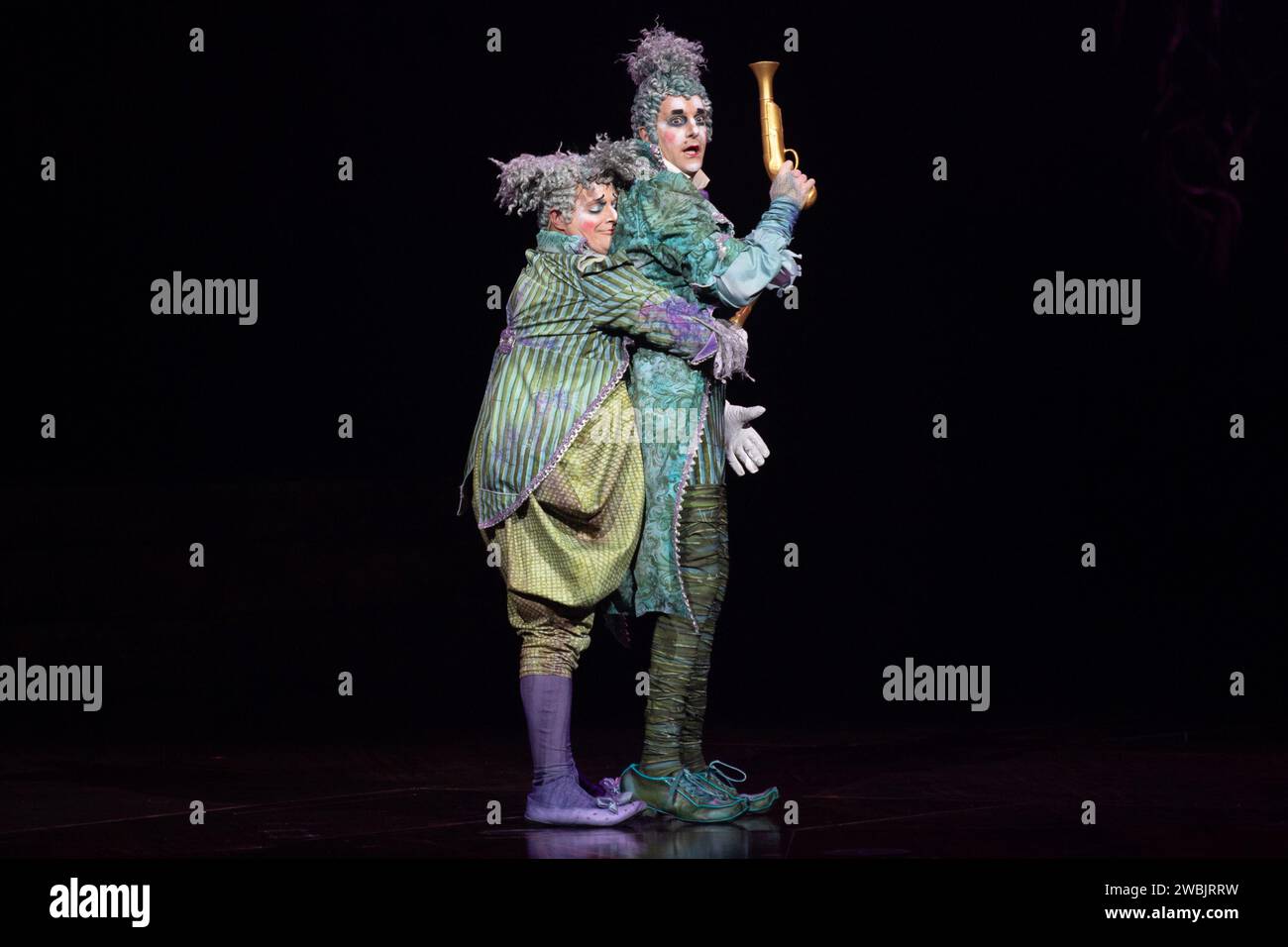 London, UK. 10 Jan, 2024. Pictured: Clowns Pablo Gomis Lopez (L), Pablo ...
