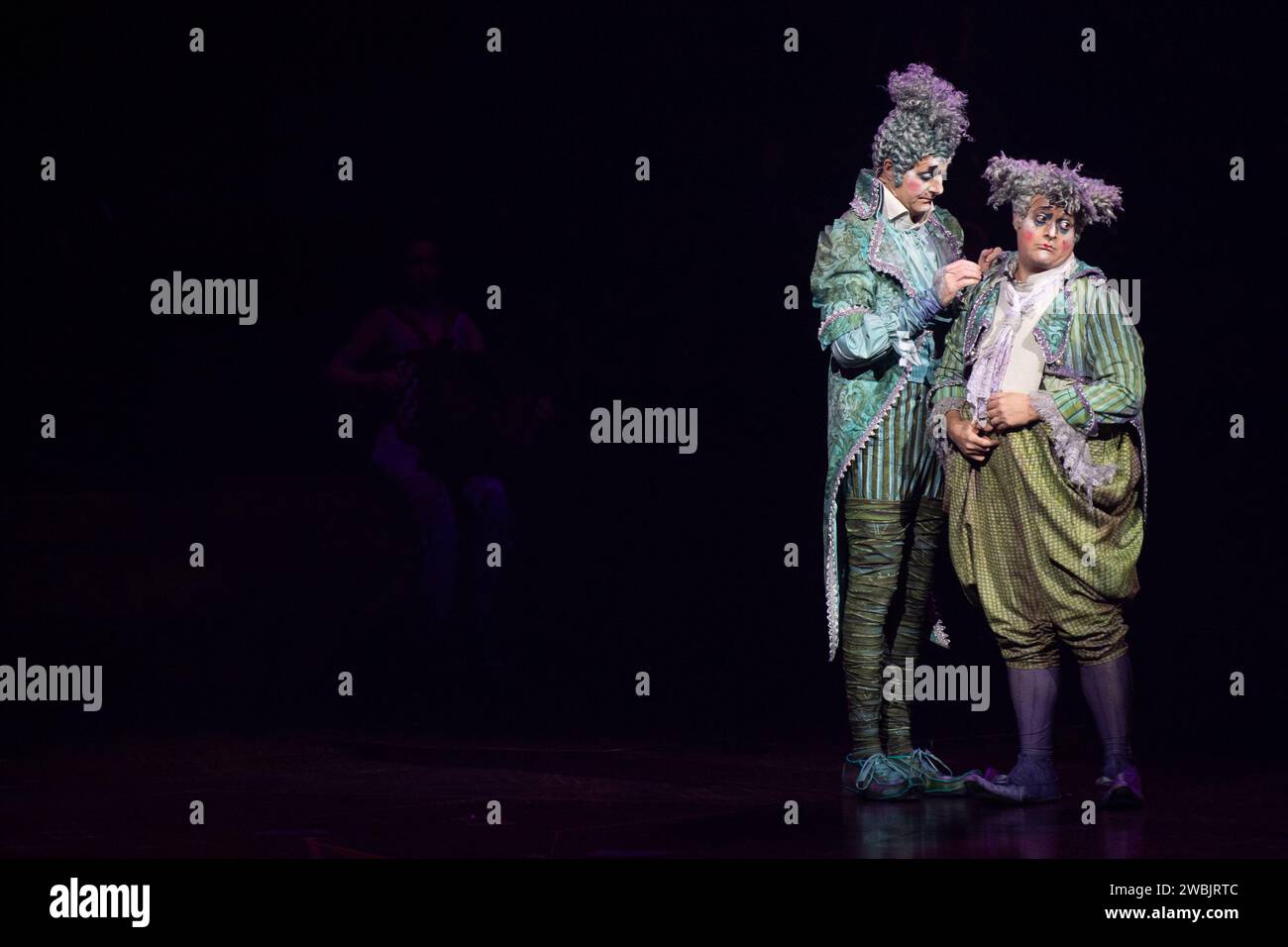 London Uk 10 Jan 2024 Pictured Clowns Pablo Gomis Lopez R Pablo Bermejo L Perform At