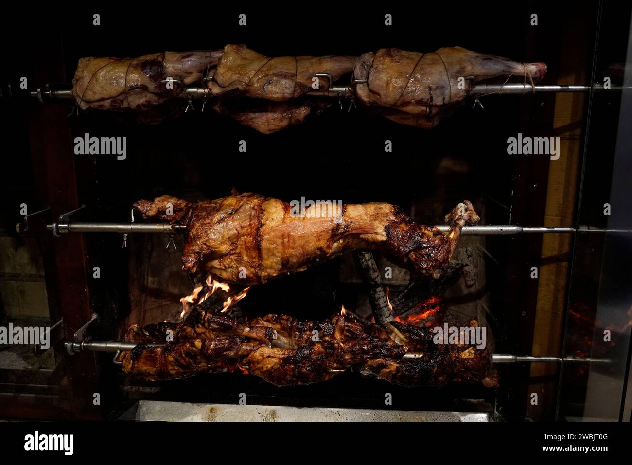 Cooking turkish roasted lamb Muslims Traditional holiday food Stock ...