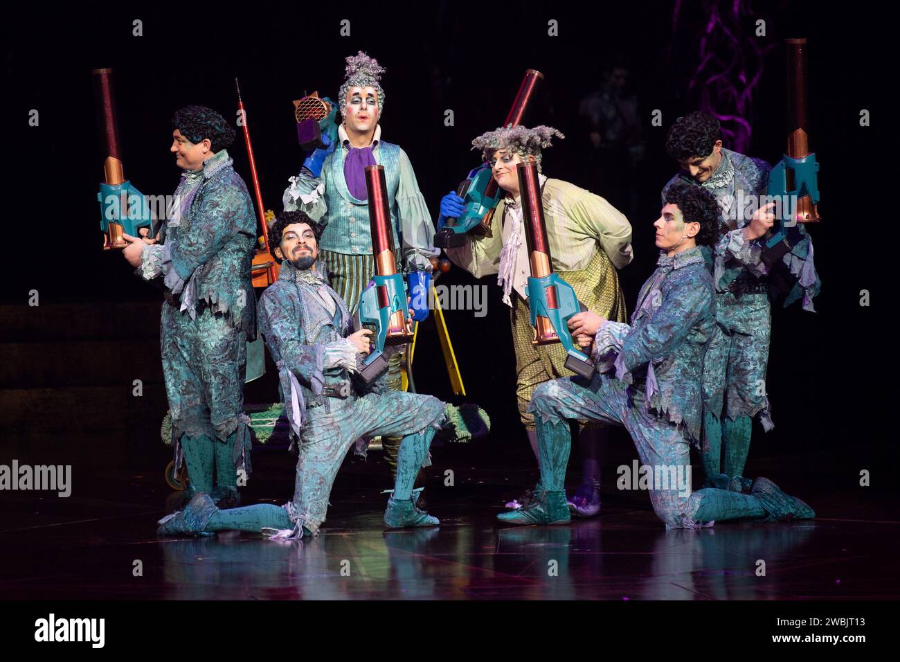 London Uk 10 Jan 2024 Pictured Clowns Pablo Gomis Lopez Pablo Bermejo Perform At Cirque Du