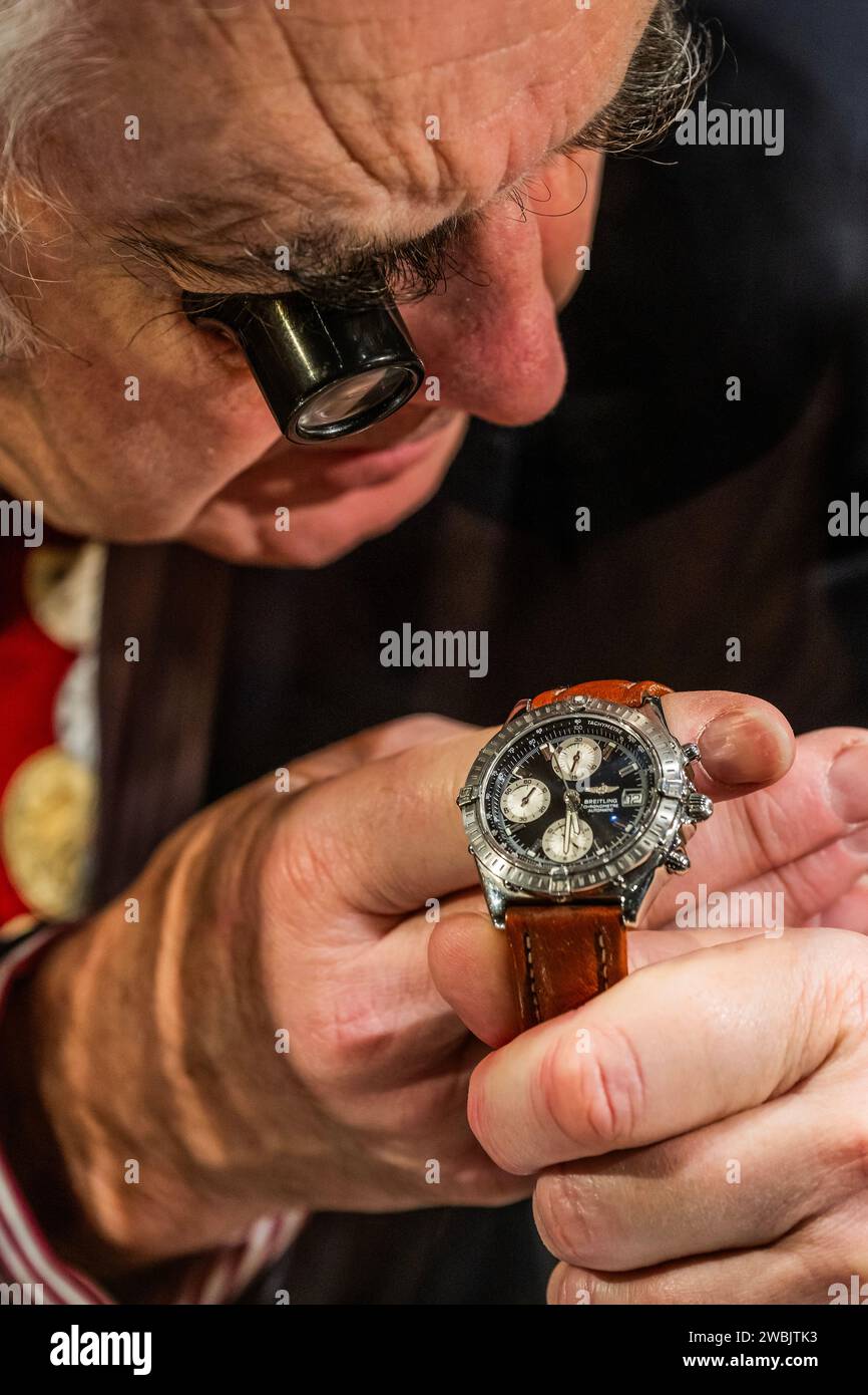 London, UK. 11th Jan, 2024. Richard Price (Antiques Road Show clock ...
