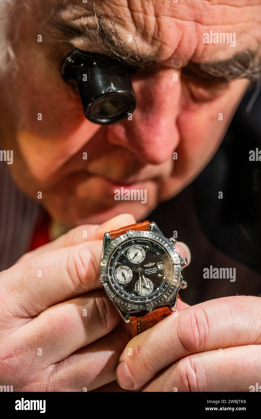 London, UK. 11th Jan, 2024. Richard Price (Antiques Road Show clock ...