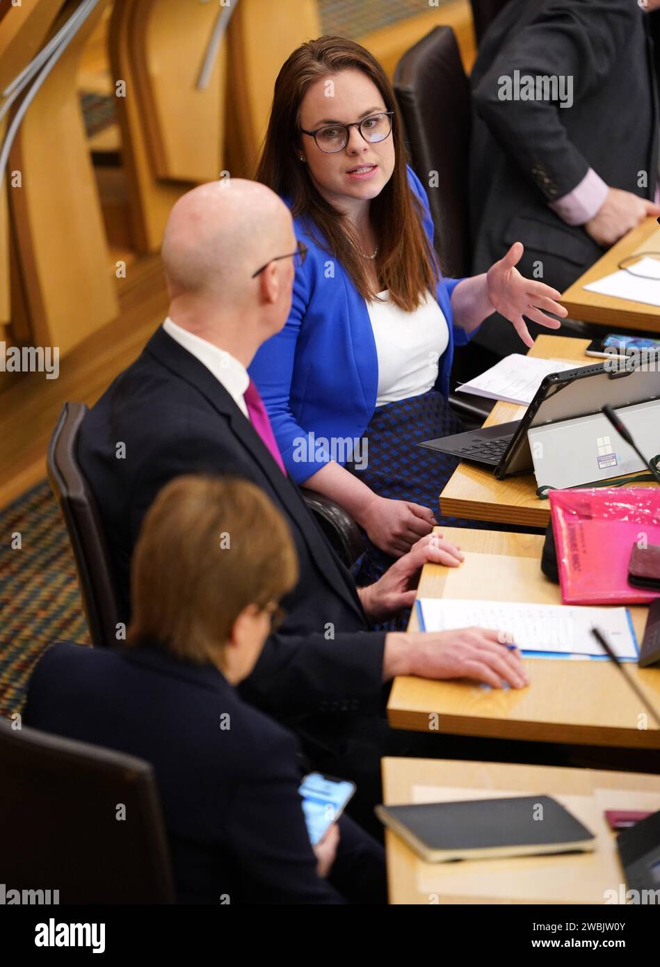 Kate Forbes MSP alongside John Swinney MSP and Nicola Sturgeon MSP ...