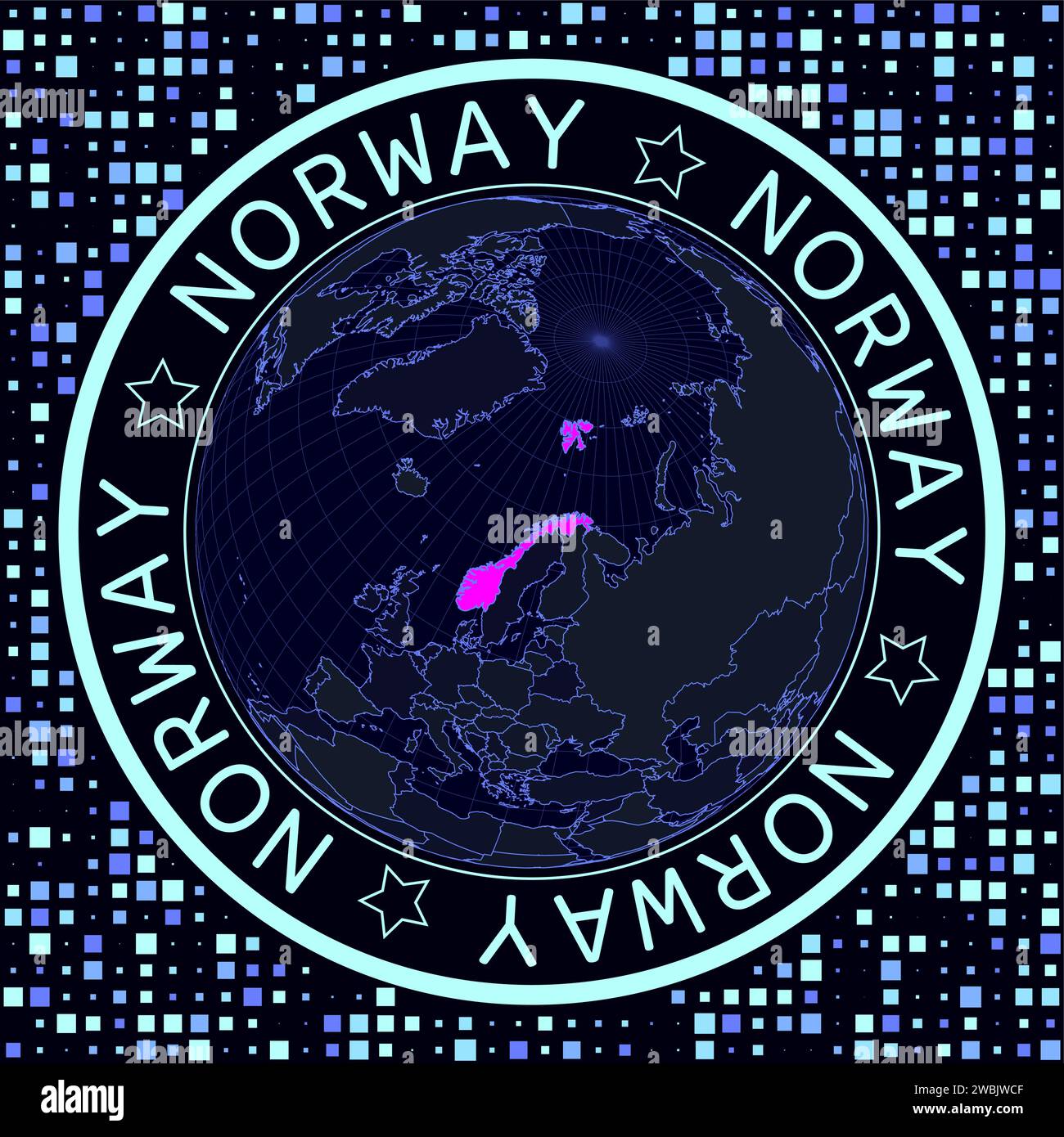norway on globe