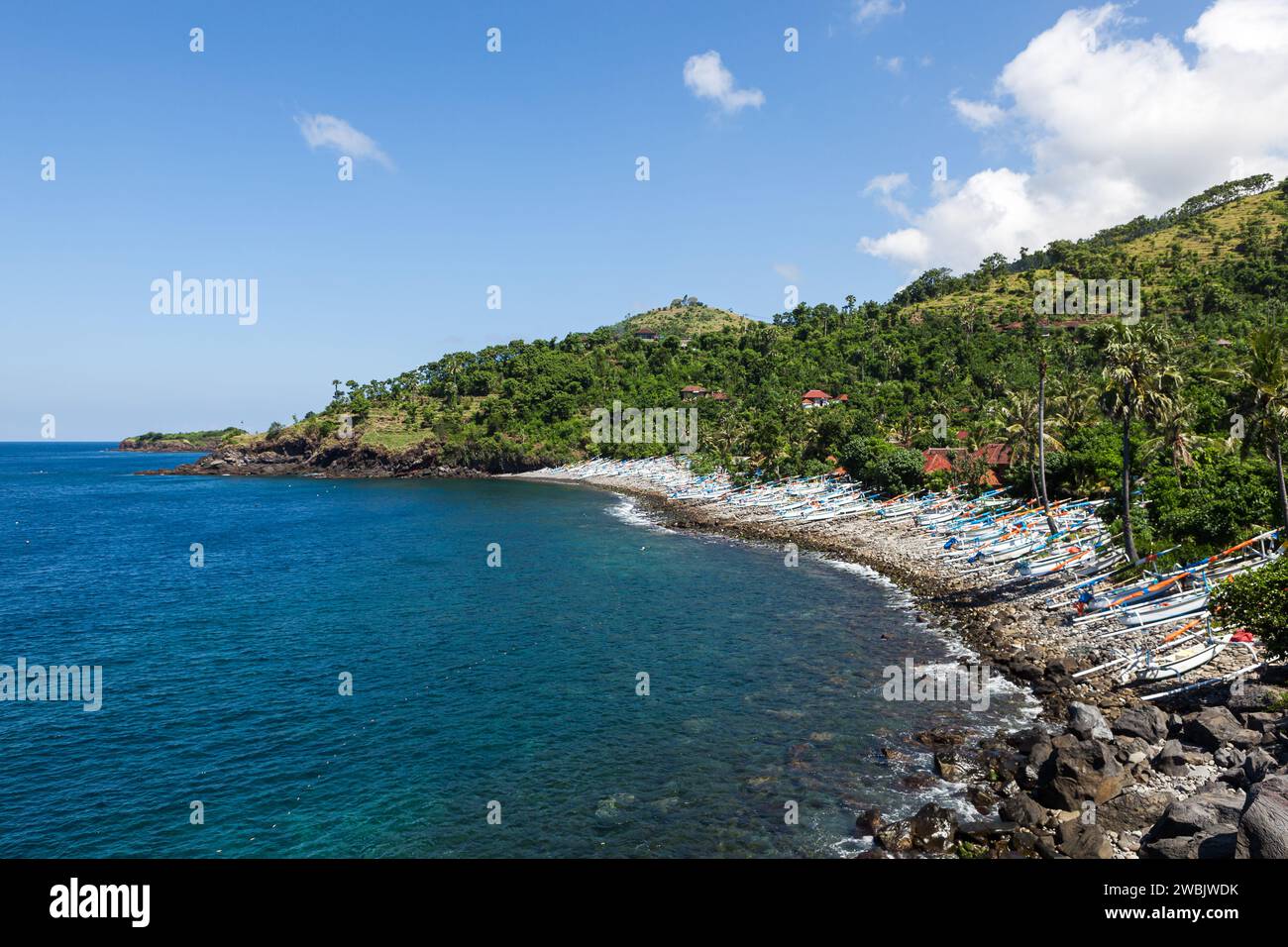 Bali island coast, Indonesia. Beautiful landscape on a sunny day ...
