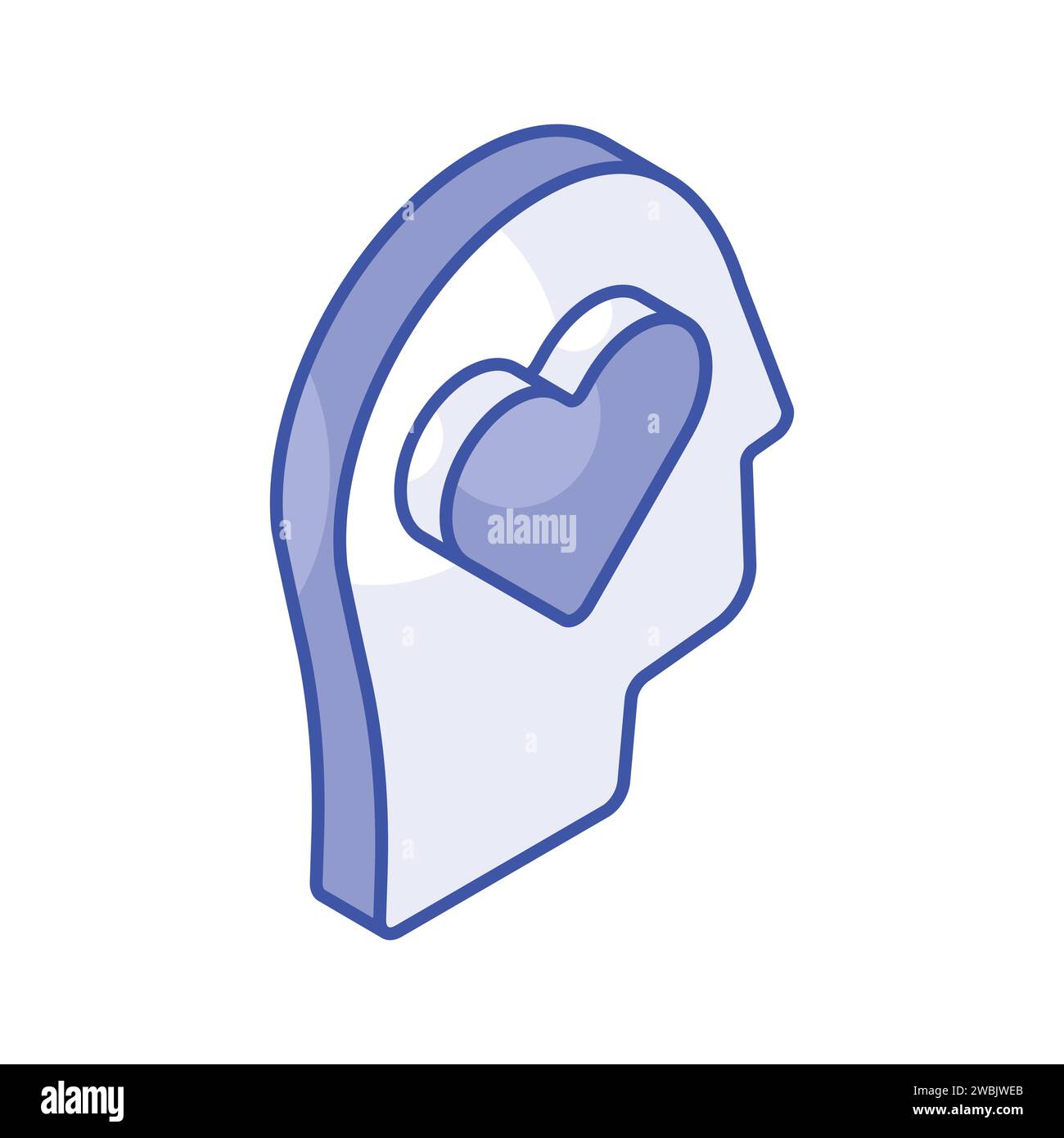 Grab this carefully crafted isometric icon of romantic mind, ready to ...
