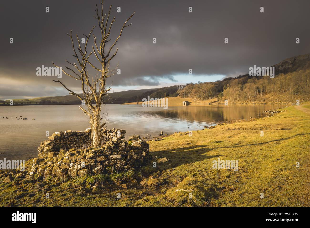 Malham Tarn is a glacial lake near the village of Malham in the ...
