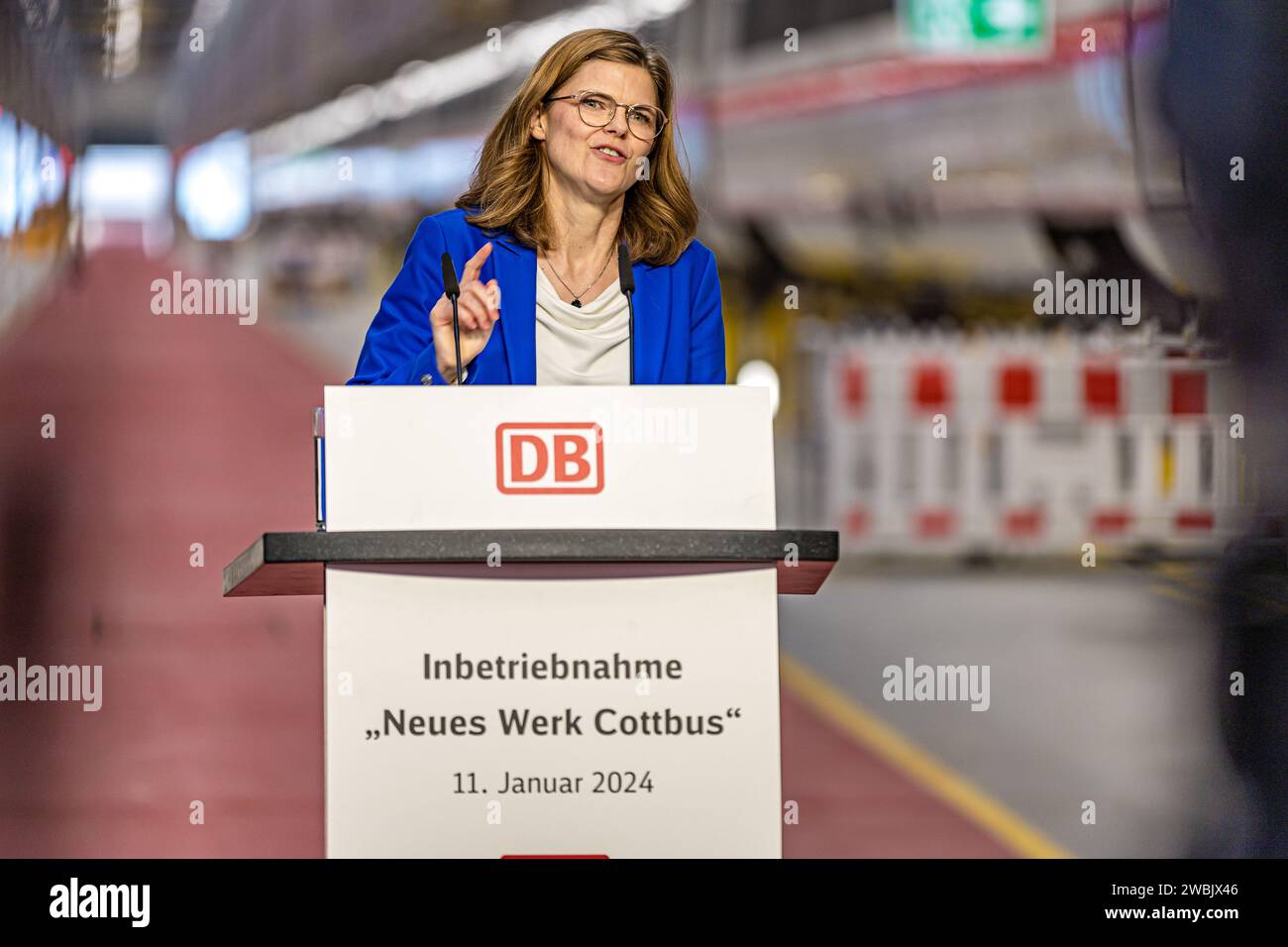 Cottbus, Germany. 11th Jan, 2024. Daniela Gerd tom Markotten, DB Board ...