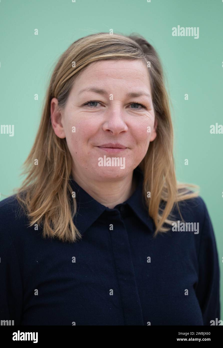 Chemnitz, Germany. 11th Jan, 2024. Anja Richter, curator of the ...