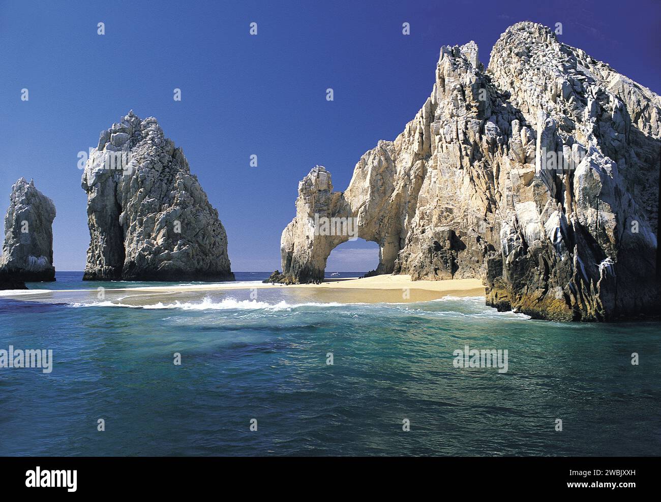 Cabo San Lucas stone arch as seen in 1991 with sand under the arch ...