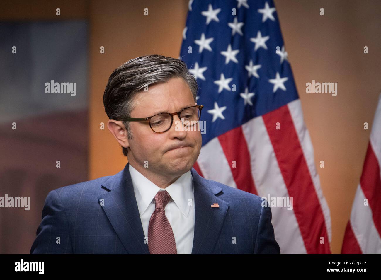 Speaker of the US House of Representatives Mike Johnson (Republican of ...
